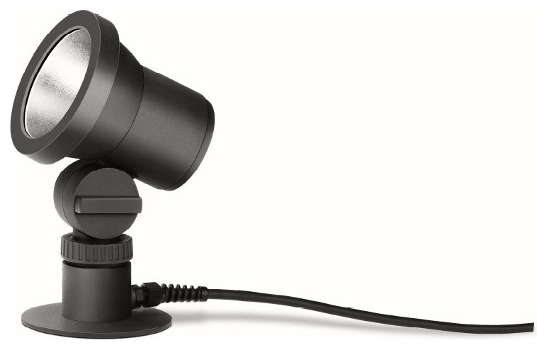 LED Compact Floodlight With Earth Spike - Transitional - Outdoor Flood ...