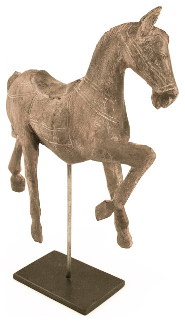 Large Resin Horse on Stand - Farmhouse - Decorative Objects And ...