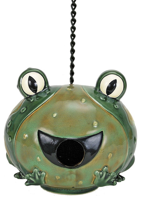 Nature's Garden Frog Bird House - Contemporary - Birdhouses - by ...