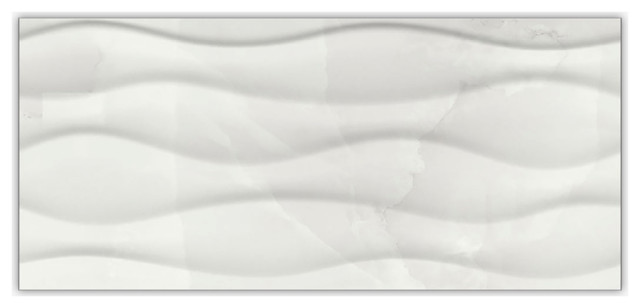 Hermoso Nube Blanca Glossy 10x22 Porcelain Wall Tile, 10x22 ...