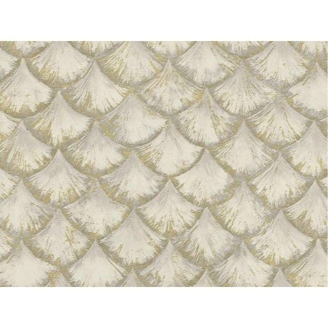 Textured Wallpaper Featuring Fish Skin Shells, 86092, One Roll ...