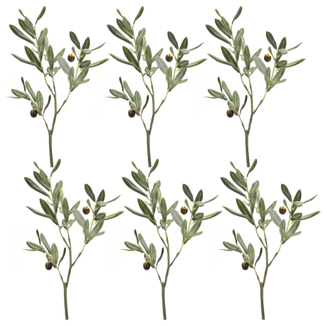 Olive Spray, Set of 6 - Traditional - Artificial Plants And Trees - by ...