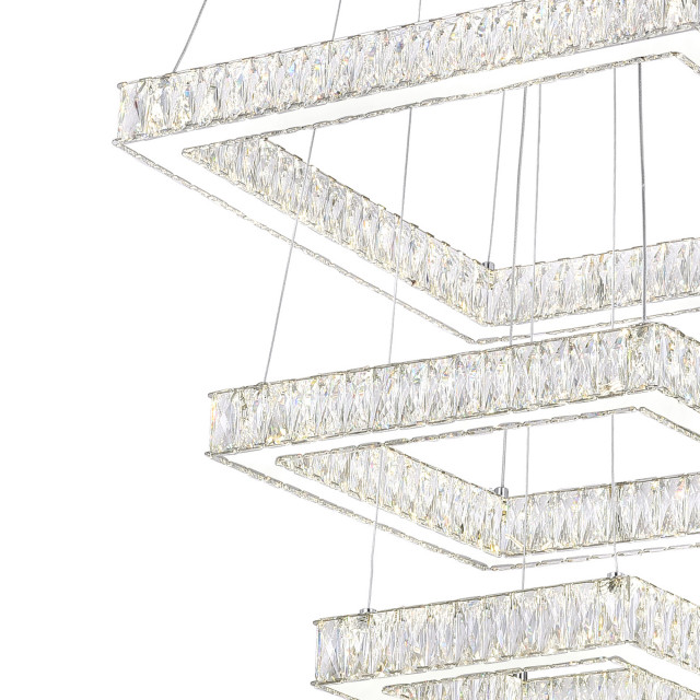 Florence LED Chandelier With Chrome Finish - Contemporary - Chandeliers ...