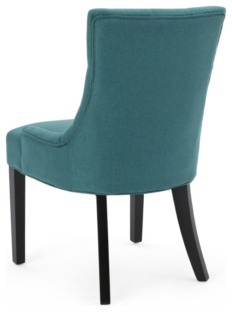 Set of 2 Dining Chair, Padded Seat & Diamond Buttonless Tufted Back ...