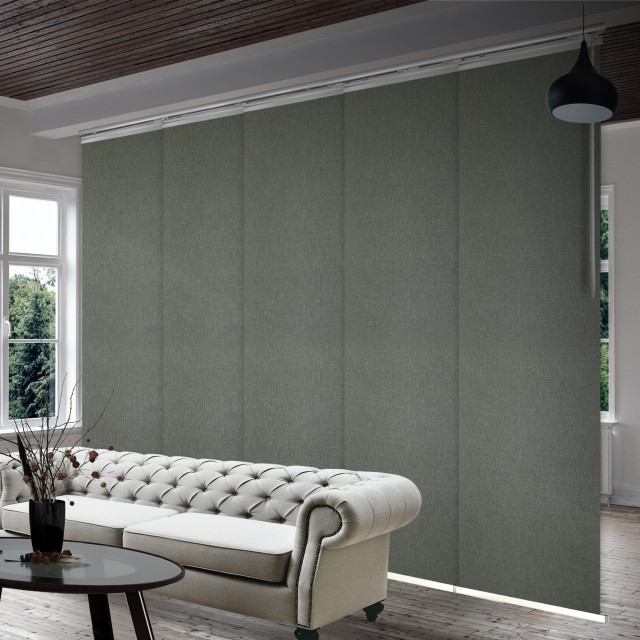 Salvatore 5-Panel Track Extendable Vertical Blinds 58-110"W, 91.4" H ...