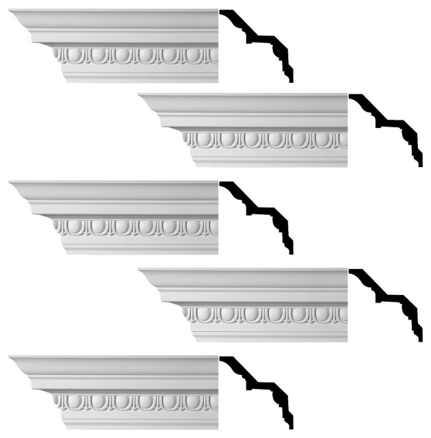 Ornate Cornice White Urethane Saint Denis Design 5 Pieces Totaling 470 ...