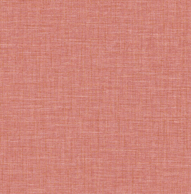 Jocelyn Pink Faux Linen Wallpaper, Sample, Swatch - Contemporary ...