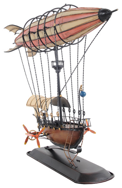 Steampunk Airship Model Collectible Metal scale model Airplane - Beach ...
