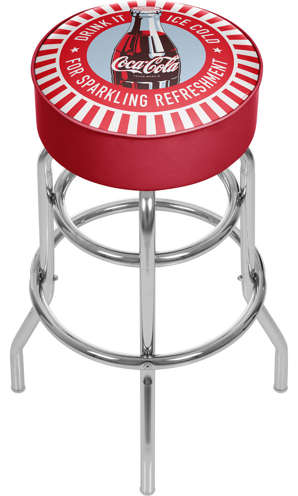 Coke Chrome Bar Stool With Swivel - Contemporary - Bar Stools And ...