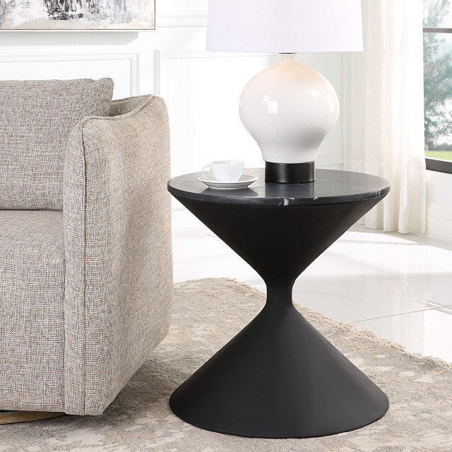 Time's Up Hourglass Shaped Side Table - Transitional - Side Tables And ...