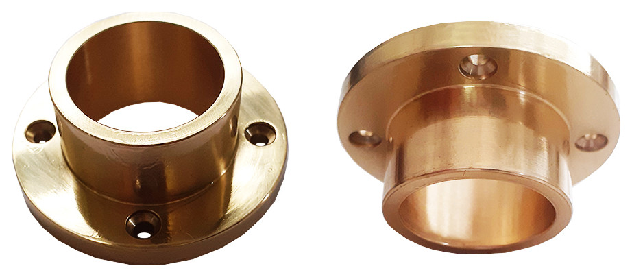 Brass Heavy Duty Closed End Flange - 2 Flanges - Traditional - Hardware ...