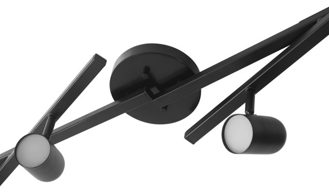 Wilma 6-Light Foldable Matte Black LED Integrated Track Lighting ...