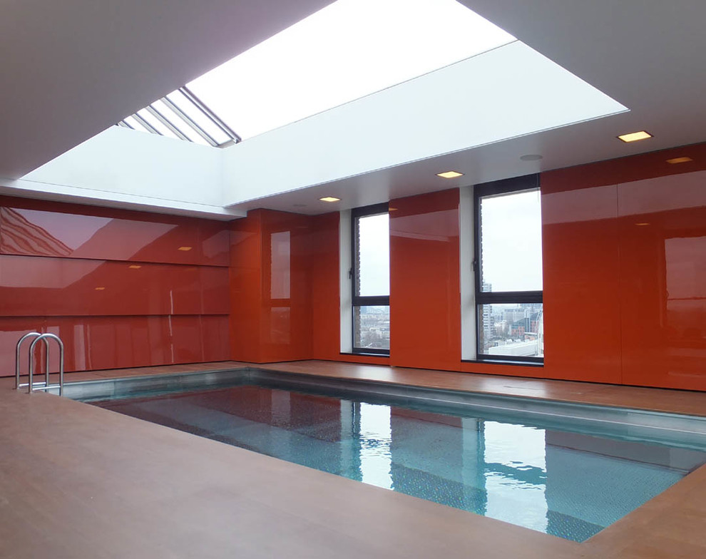 retractable pitched roof over pool - Contemporary - Pool - London - by meia