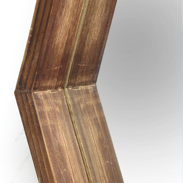 HomeRoots Dark Wood Framed Wall Mirror - Transitional - Wall Mirrors ...