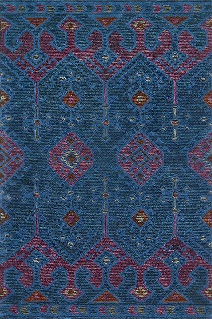 Justina Blakeney x Loloi Hand Tufted Wool Gemology Rug Sample, Blue ...