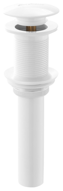 Residential Non-Overflow Pop Up Sink Drain 1.75, Glossy White - Modern ...