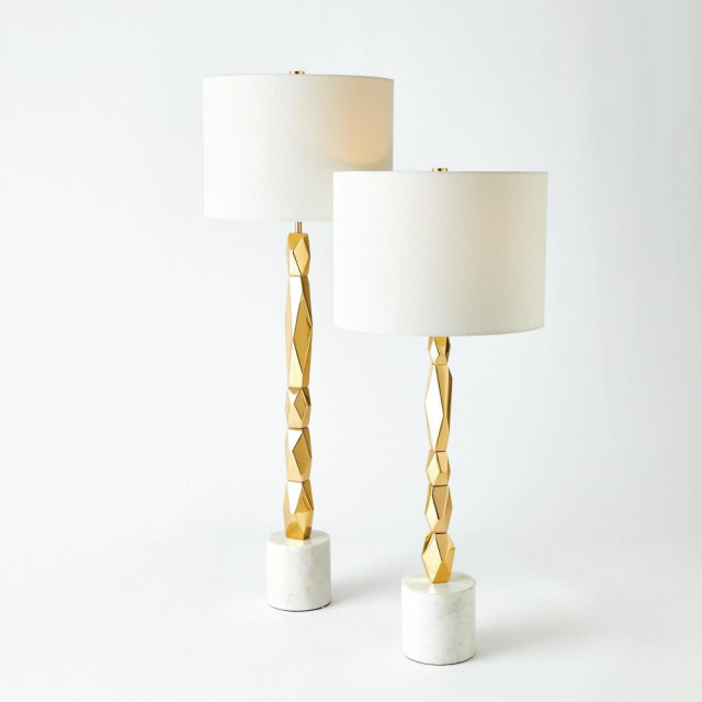 Facet Block Short Brass Table Lamp - Contemporary - Table Lamps - by ...