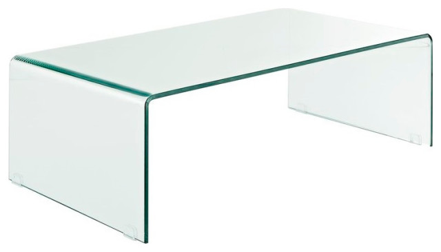 Waterfall Glass Small Coffee Table - Contemporary - Coffee Tables - by ...
