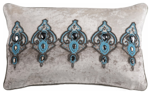 Basque Velvet 12x20" Beige And Cream, 12x20" - Mediterranean ...