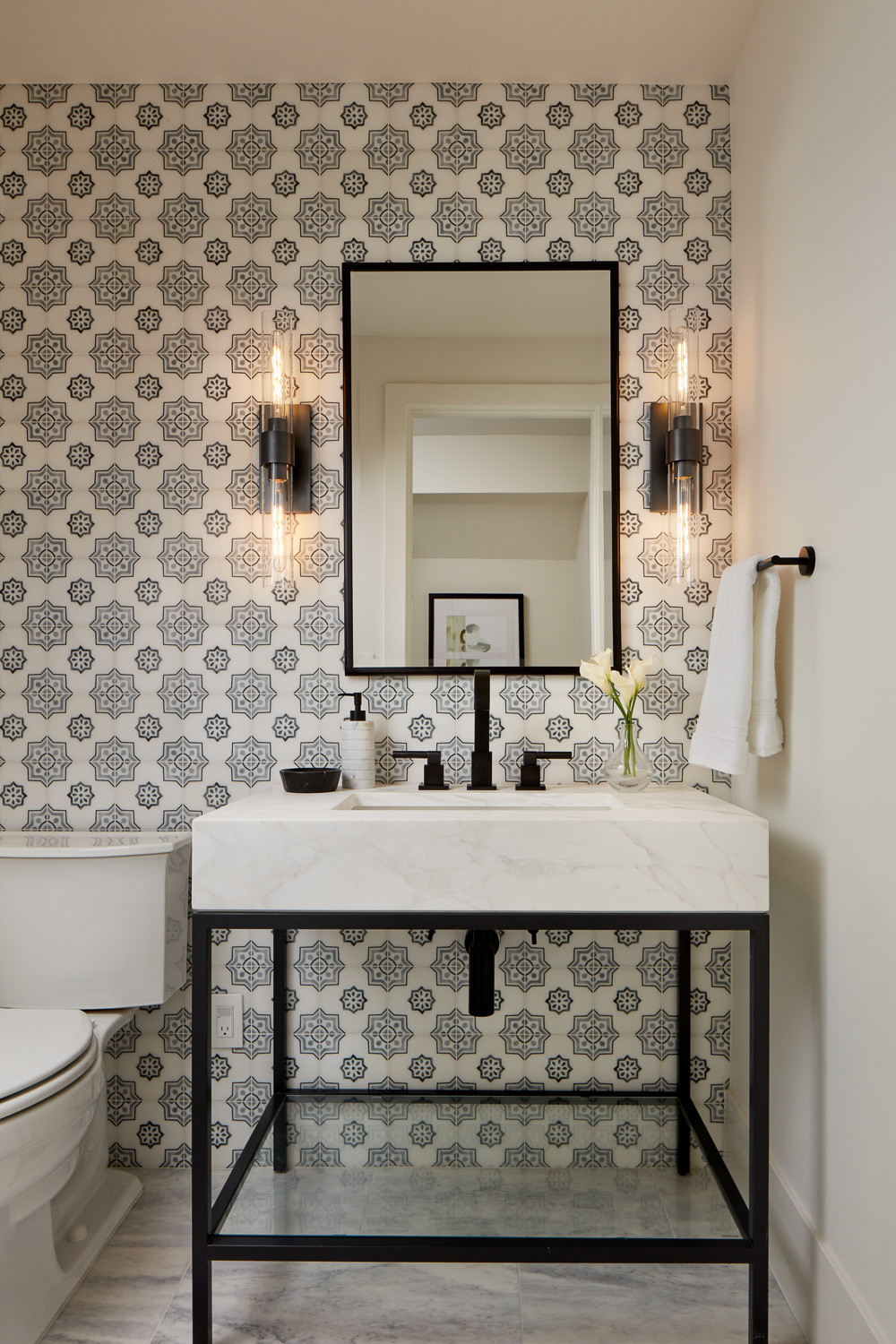 Houzz Powder Room Mirror Ideas Space Saving Ideas For Your Bathroom