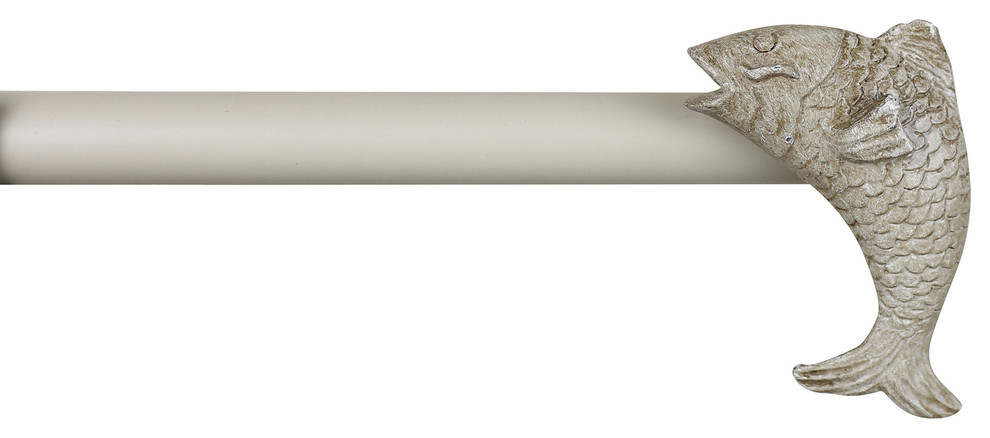 3/4" Adjustable Fish Curtain Rod, 84"-120" - Beach Style - Curtain Rods ...