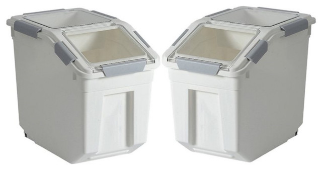 Hanamya 10 Liter Plastic Food Storage Container with Cup in White ...