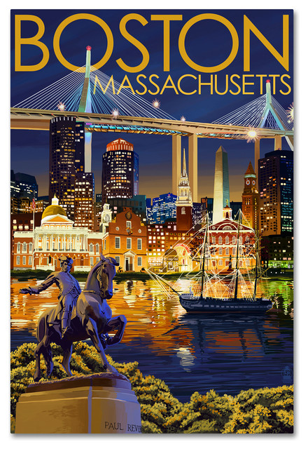 Lantern Press 'Travel Poster 101' Canvas Art, 30"x 47" - Contemporary ...