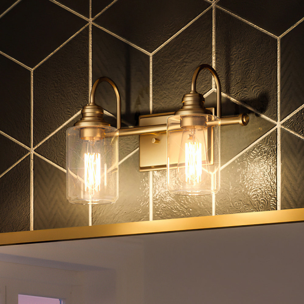 Luxury Vintage Bath Light, Olde Brass - Traditional - Bathroom Vanity ...