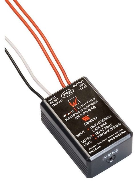 WAC Lighting Electronic Transformer 120V - 12V 75W Max - Contemporary ...