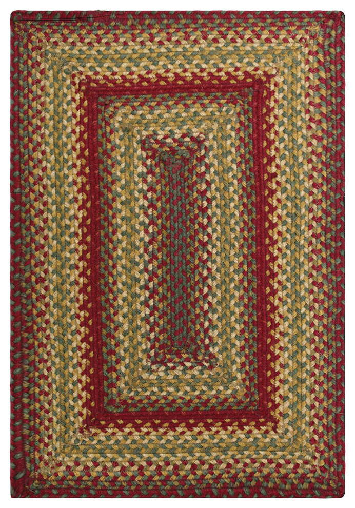 Homespice Decor Cider Barn Jute Braided Rug 5'x8', Rectangle, Red ...