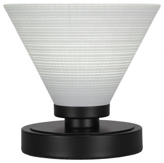 Luna Accent Table Lamp With 7" White Matrix Glass - Transitional ...