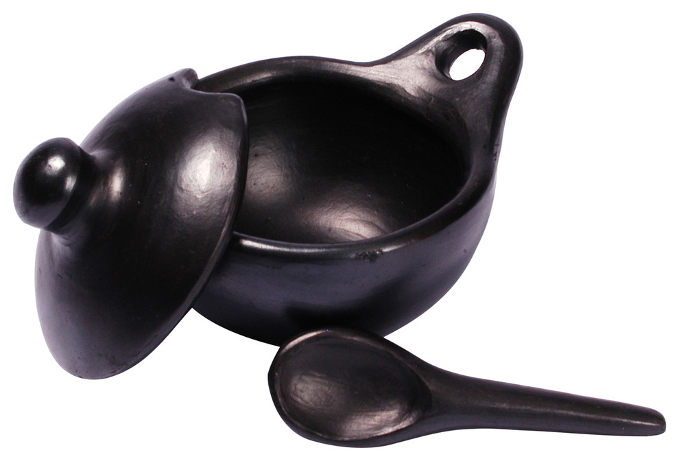 Ancient Cookware, Chamba Clay Salsa Dish with Spoon - Traditional ...