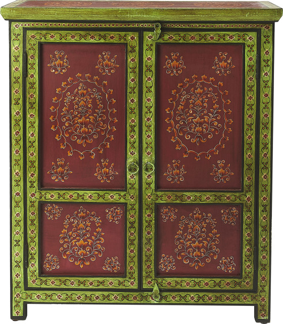Disha Hand Painted Chest - Mediterranean - Accent Chests And Cabinets ...