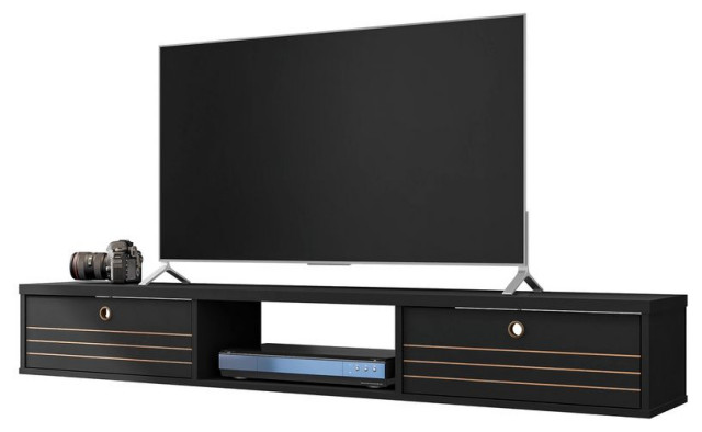 Liberty 63 Floating Entertainment Center, Black - Contemporary ...
