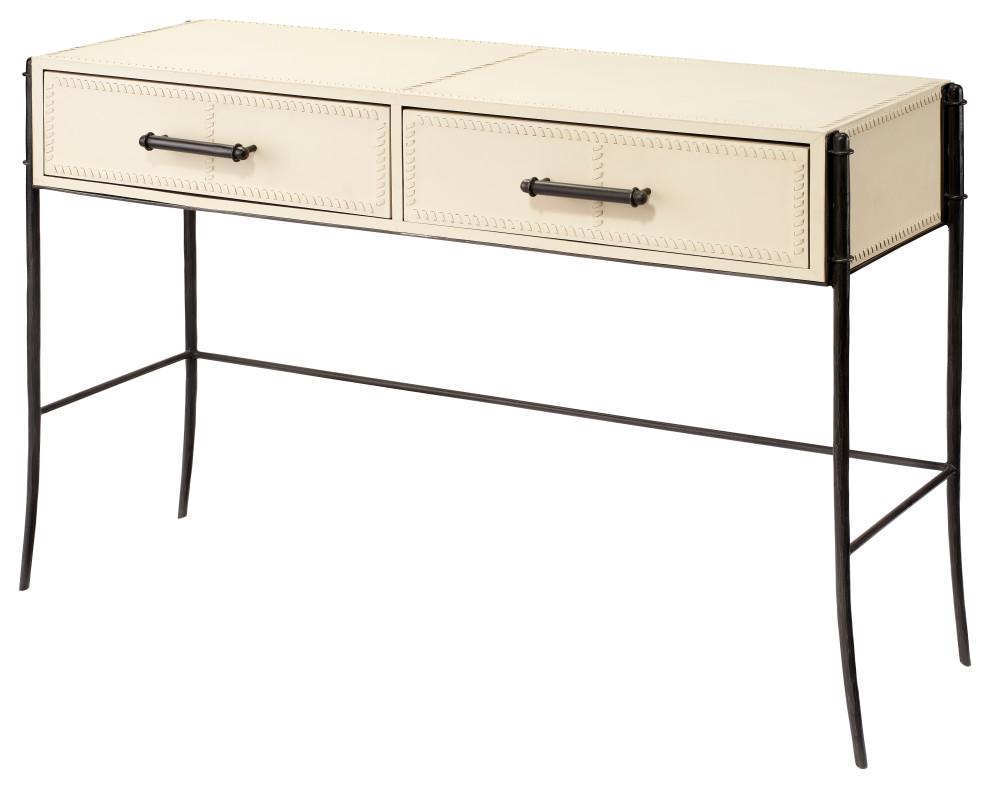 Nevado Leather Console Table - Transitional - Console Tables - by Jamie ...