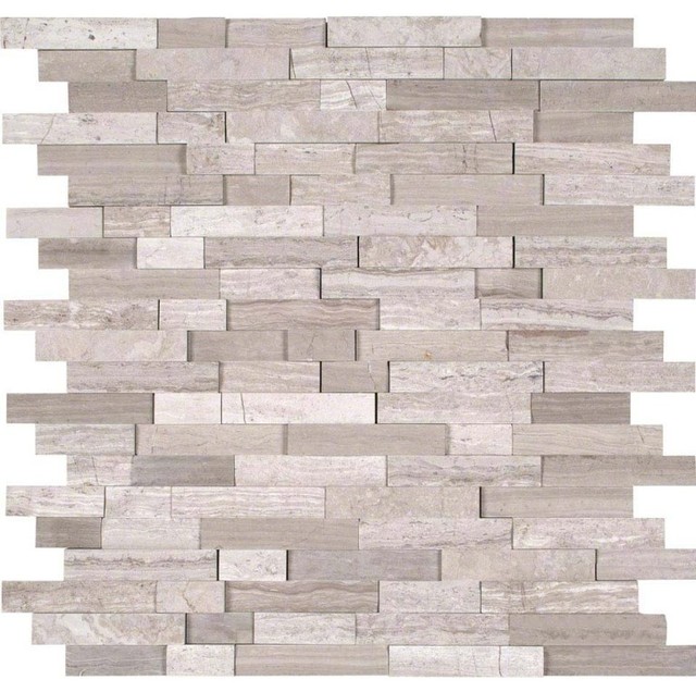 Sample of 12x12 White Quarry Splitface Interlocking 12x12 Pattern ...