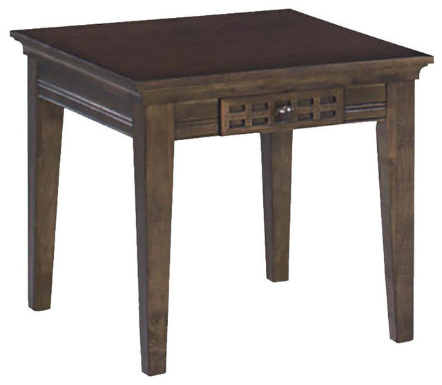 Progressive Furniture Casual Traditions End Table in Walnut ...