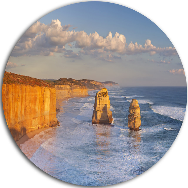 Twelve Apostles On Ocean Road, Seashore Disc Metal Artwork, Disc of 11 ...