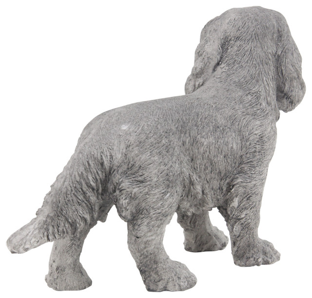 Polystone Frame Dog Sculpture in Standing Position, Gray - Contemporary ...