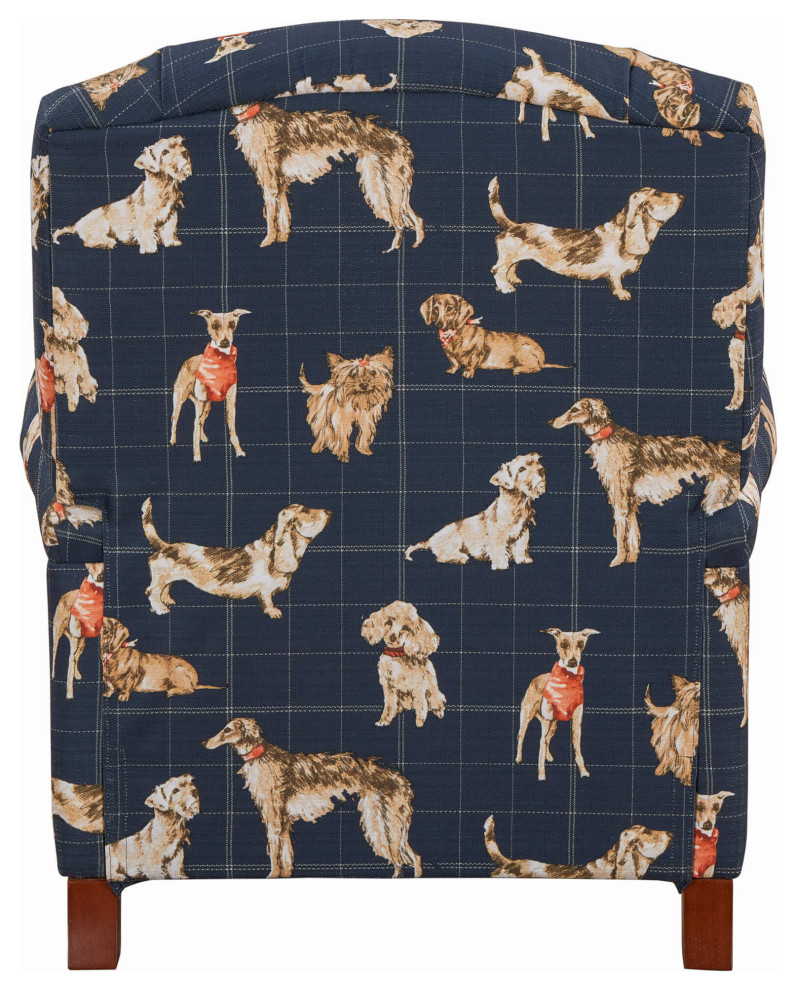 Bird Script Pushback Recliner Manual Reclining Chair Patterned ...