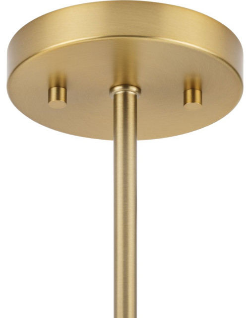 Atwell Collection Three-Light Brushed Bronze Mid-Century Modern Semi ...