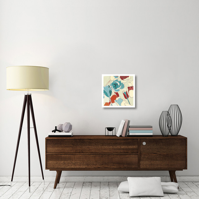 "Cloisonne Tulipe I Turquoise Vignette" Paper Print by Shirley Novak ...