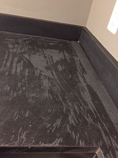 Absolute Black honed granite countertop