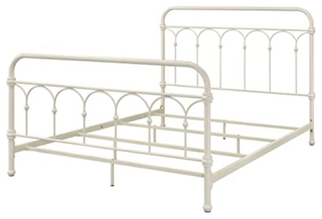 Bd00132Q, Queen Bed, White Finish, Citron - Traditional - Panel Beds ...