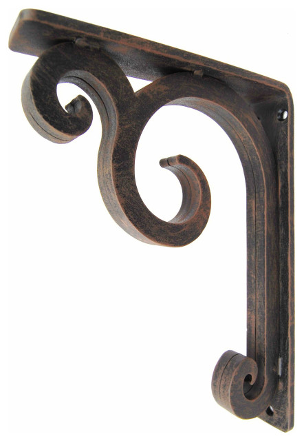 Wrought Iron Corbel - Keaton 1.5" Wide Iron Countertop Corbel, 10" Deep ...