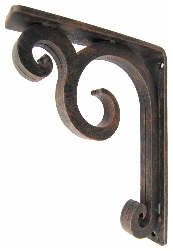 Wrought Iron Corbel - Keaton 1.5" Wide Iron Countertop Corbel, 10" Deep ...