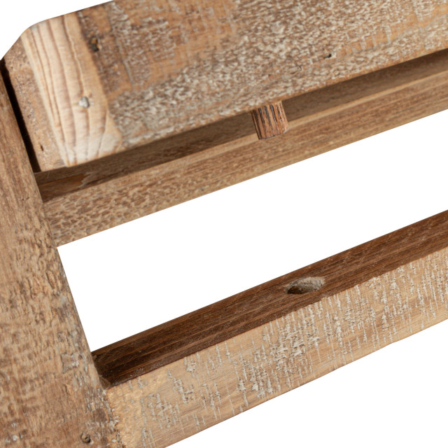 Rustic 2-Tier Wood Folding Stand/Shelf, Natural - Rustic - Display And ...