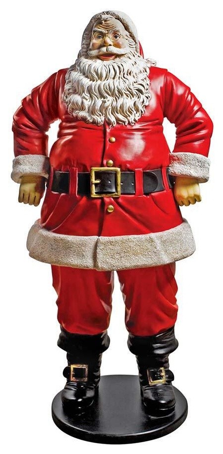 74"H Large Santa Claus Christmas Statue Scultpure - Traditional ...