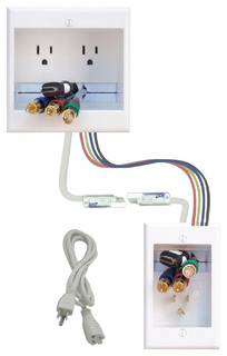 DIY Pre-Wired Dual Receptacle Recessed Power Cable Management Kit ...