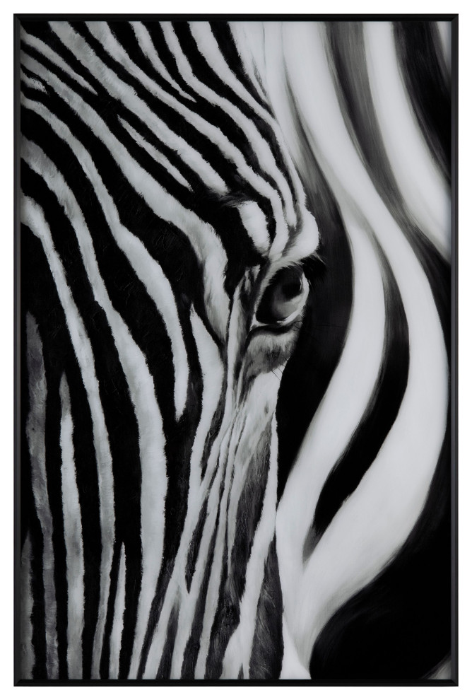 Half Shadows Glass Wall Art With Black Frame - Transitional - Artwork ...